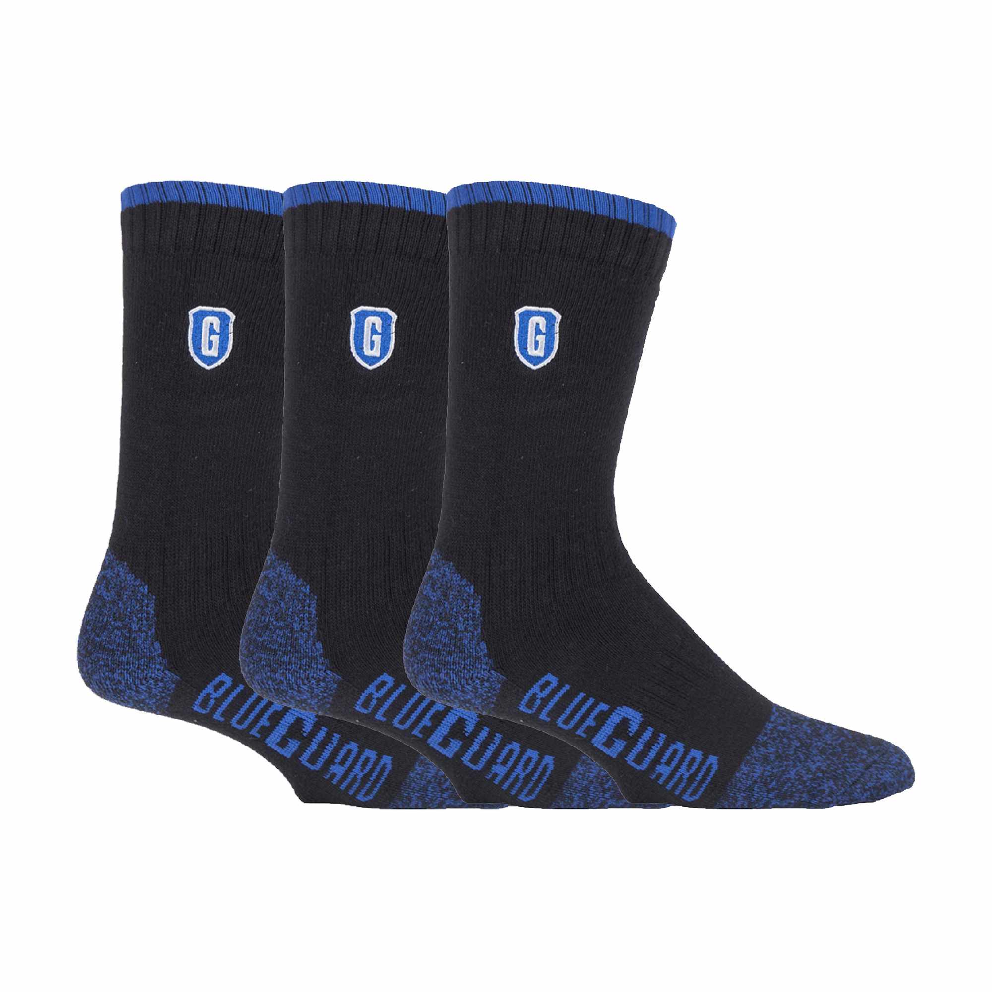 3 Pack Mens Ultra Durable Work Socks: Heavy Duty for Steel Toe Boots ...